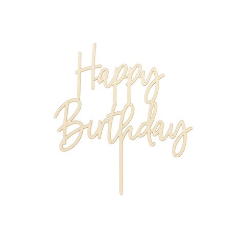 Topper DREWNIANY Na Tort HAPPY BIRTHDAY Sklep DlaSmaku Pl Ponad