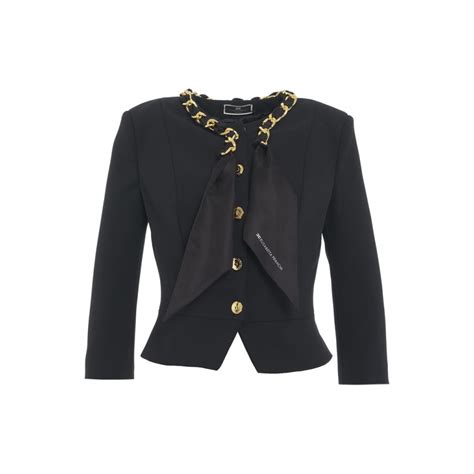 Elisabetta Franchi Cropped Blazer Nero Blazers Bowdoo