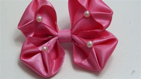 COMO HACER PAR LAZOS cinta raso Moño en Cinta Gros Tutorial Moños