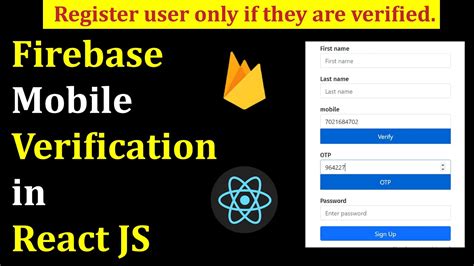 verify mobile in react js using firebase v send otp in react hot sex picture