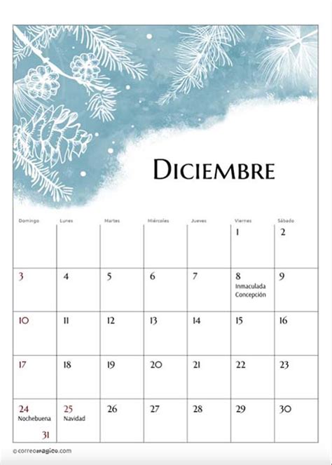 Personaliza Este Calendario Para Imprimir Y Regalar Diciembre