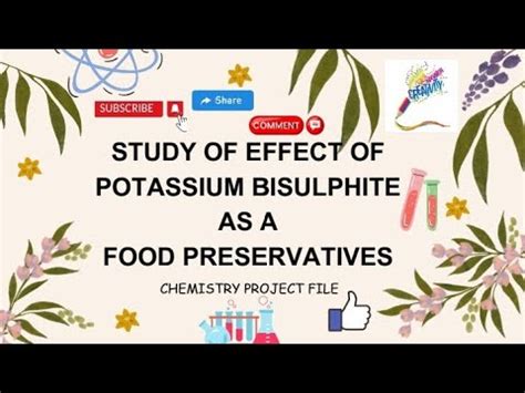 Study Of Effects Of Potassium Bisulphite As A Food Preservatives