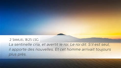 2 Samuel 18 25 LSG Desktop Wallpaper La Sentinelle Cria Et Avertit