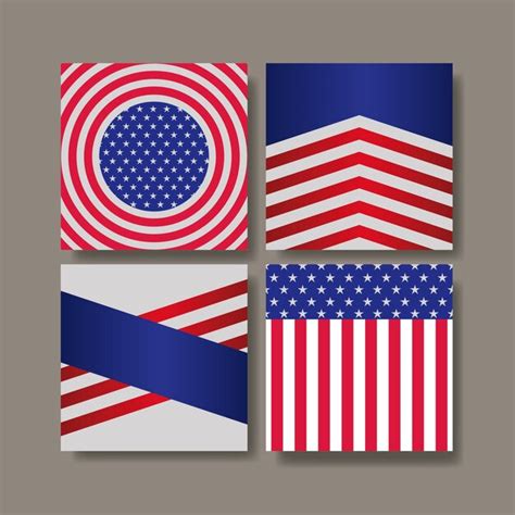 Premium Vector United States Of America Flags