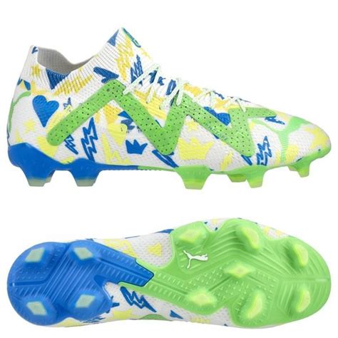PUMA Future Ultimate FG AG Neymar Jr Instituto Weiß Blau Gelb Grün