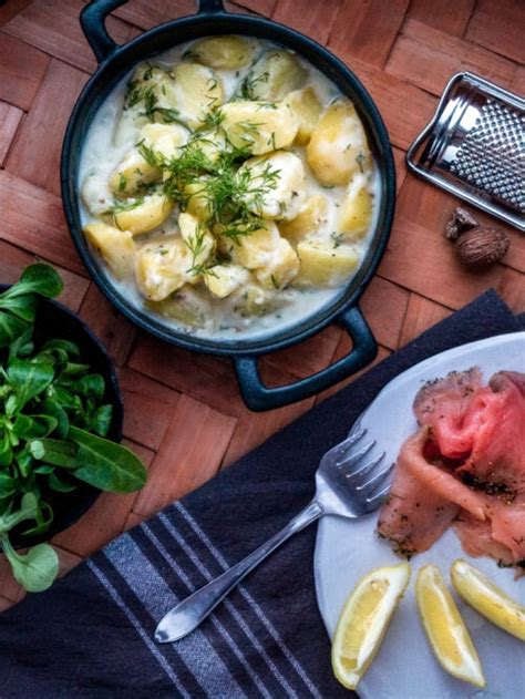 Stuvad potatis med gravad lax Sara Bäckmo