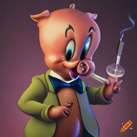 Porky Pig Holding A Bong On Craiyon
