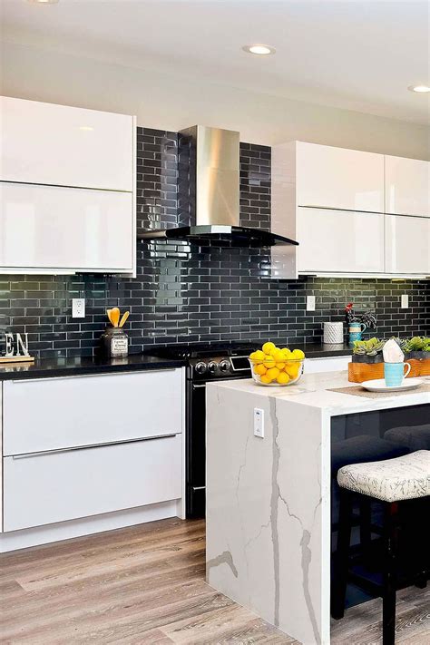 Black White Kitchen Backsplash Ideas HOMYSTYLE