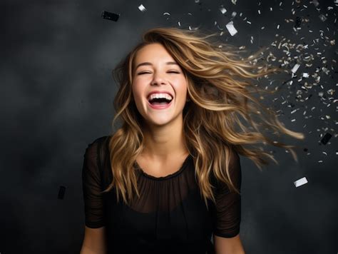 Premium Ai Image Woman Attending A New Year Eve Party In An Elegant Gown