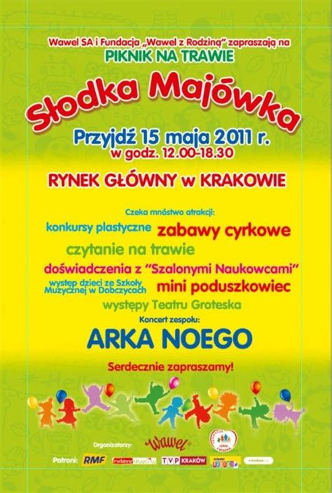 Słodka Majówka w Krakowie Wydarzenia imprezy dla dzieci Miastodzieci pl