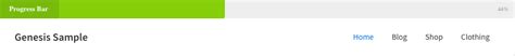 progress bar with percentage read on scroll