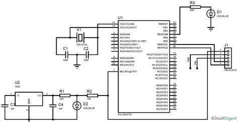 Led Interfacing With Pic Microcontroller Circuit Diagram Code