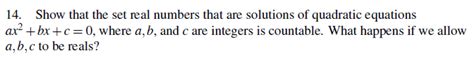 solved 14 show that the set real numbers that are solutions