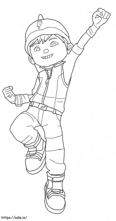 Genial Boboiboy Galaxy Coloring Page
