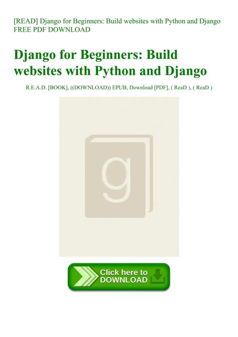Read Django For Beginners Build Websites With Python And Django Free