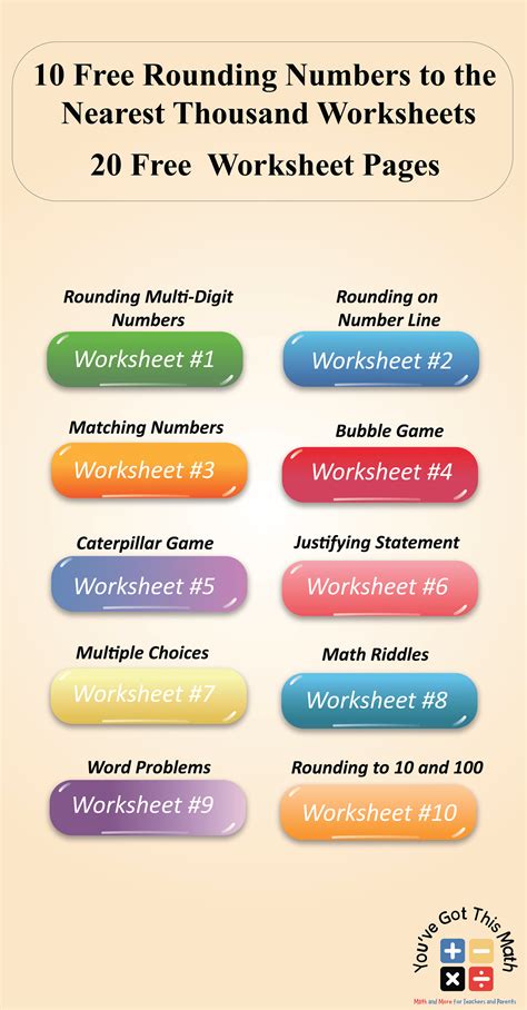 Free Rounding Numbers To The Nearest Thousand Worksheets