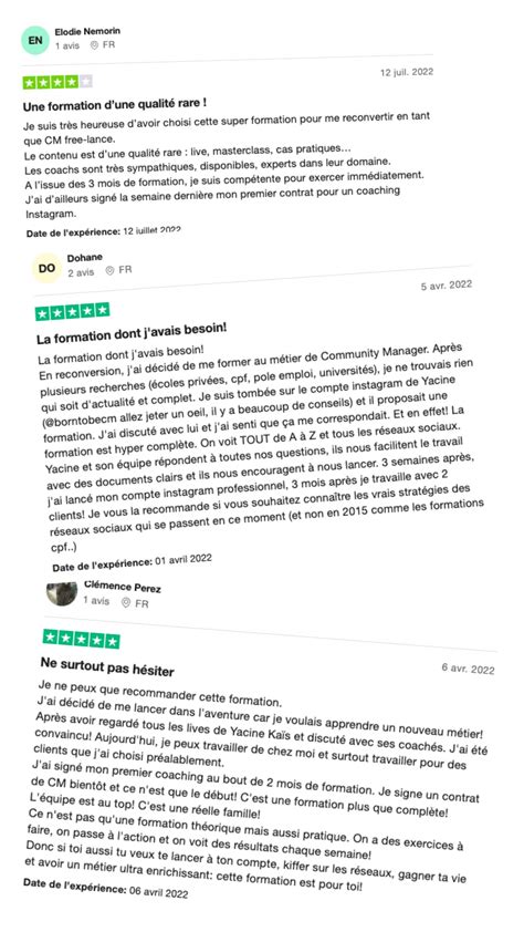 Témoignages clients Yacine Kais Le coach des CM