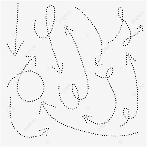 Dotted Arrows Arrow Dot Arrows One Way Arrows PNG And Vector With