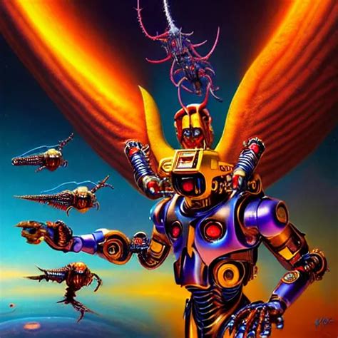 UHD Photorealistic Studio Portrait Of A Cosmic Cyborg Stable