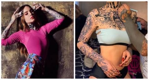 Belinda se tatúa todo el cuerpo para su nuevo video El Pueblo