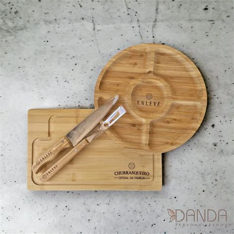 Kit Tábua 44x28 Garfo Faca Personalizados corporativo Danda