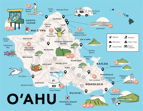 Map Of Oahu Printable