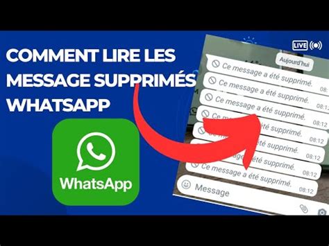 Comment lire les messages supprimés WhatsApp sans application YouTube