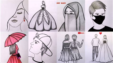 Part 2 8 Easy Girl Drawing Ideas Pencil Sketch Tutorials Art