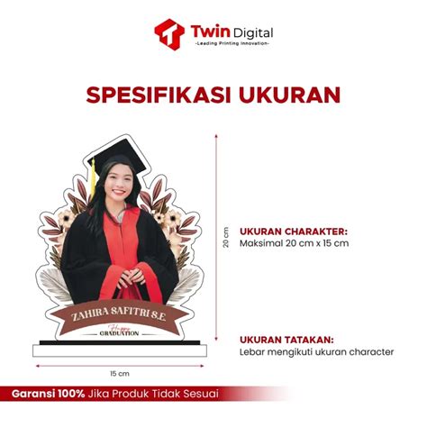 Plakat Wisuda Akrilik Custom Graduation Hadiah Platform Corporate B B