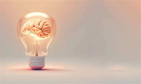 Cérebro de lâmpada ideia criativa e conceito de brainstorming imagem