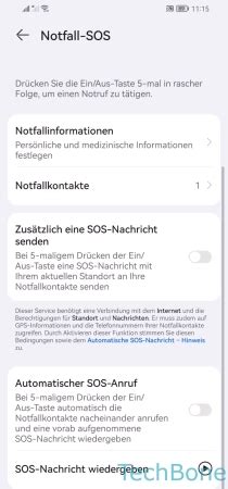 Huawei Notfall SOS Verwenden Und Einstellen TechBone