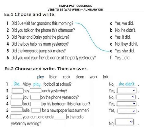 Ejercicio De Simple Past Questions Brainly Lat