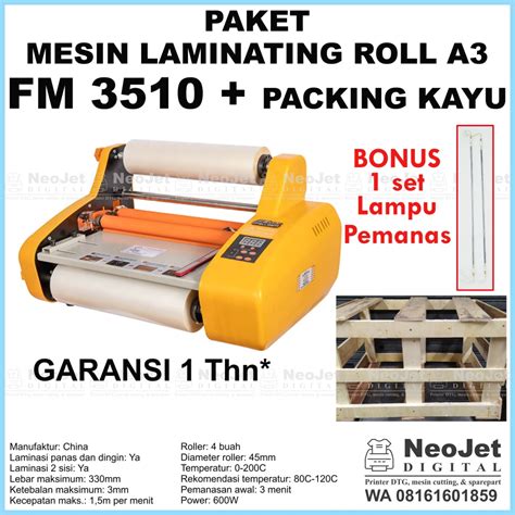Jual Mesin Laminating Roll A Fm Laminasi Fm Kertas Doff