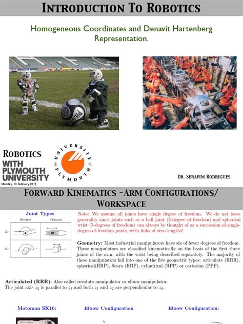 roco207 208 dh kinematics pdf cartesian coordinate system kinematics