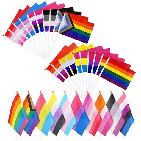 Pride Flag Pride Accessories Rainbow Party Decorations 20Pcs Lgbtq