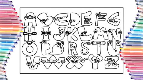 Alphabet Lore Coloring Pages Coloring Nation