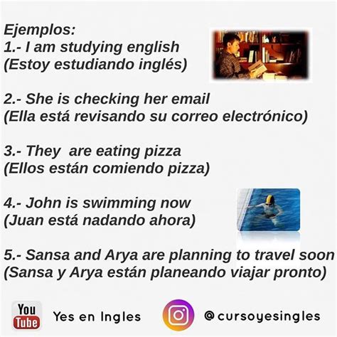 Ejemplos De Oraciones En Presente Continuo En Ingles Opciones De Ejemplo