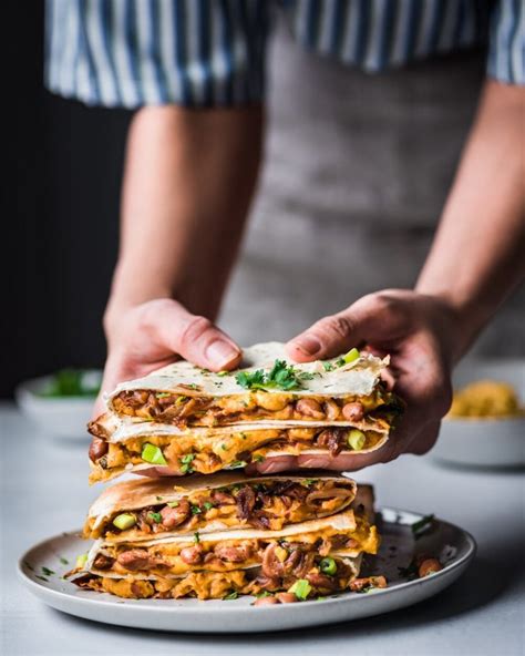Vegan Quesadillas With Smoky Cheese And Refried Beans Rainbow Plant Life