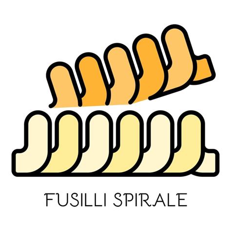 Premium Vector Fusilli Spirale Pasta Icon Outline Fusilli Spirale