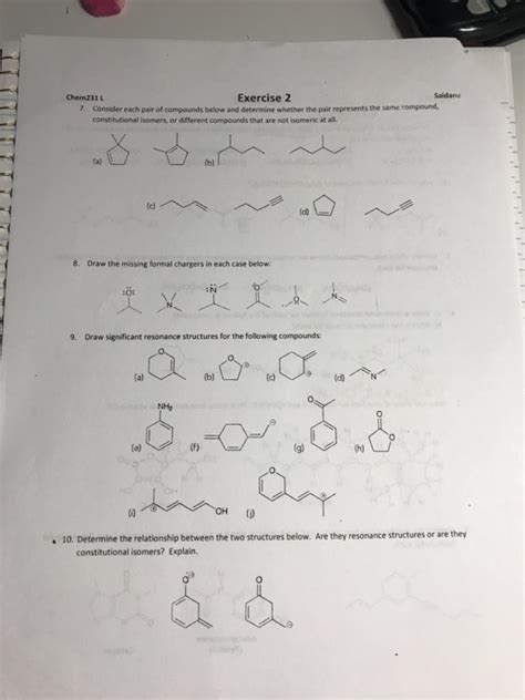 solved consider each pair of compounds below and determine