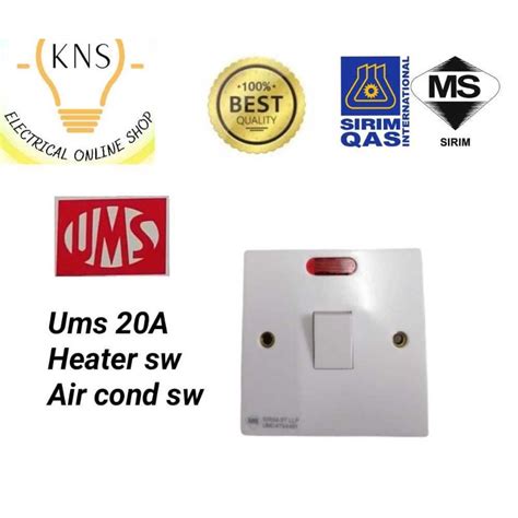 UMS WH220N 20A DP WATER HEATER AIRCOND SWITCH Shopee Malaysia