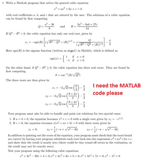 solved 1 write a matlab program that solves the general