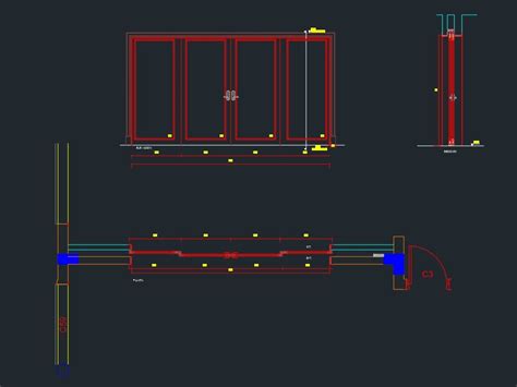Puertas Corredizas En Autocad Librer A Cad