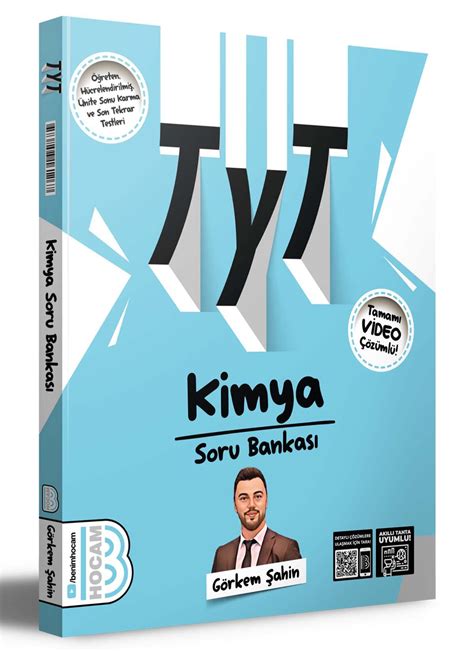 2024 TYT Kimya Tamamı Çözümlü Soru Bankası Benim Hocam Yayınları