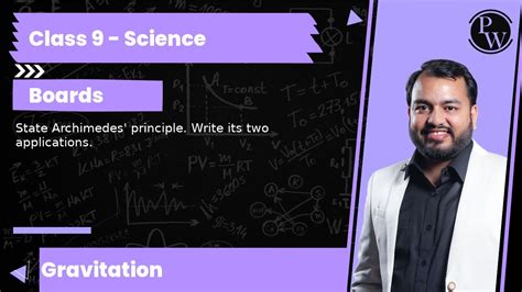 State Archimedes Principle Write Its Two Applications YouTube