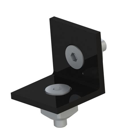 Kit équerre profilé 6 mm 30 mm Zn Noir 8 45 elcom shop