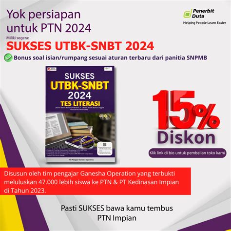Jual Penerbit Duta SUKSES UTBK SNBT 2024 Tes Literasi Shopee Indonesia