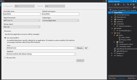 export data in excel pdf csv word json xml and text file in core 3 1 using mvc core