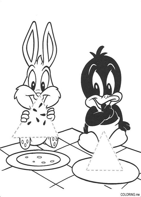 Desenho De Patolino E Pernalonga Baby Comendo Para Colorir Tudodesenhos