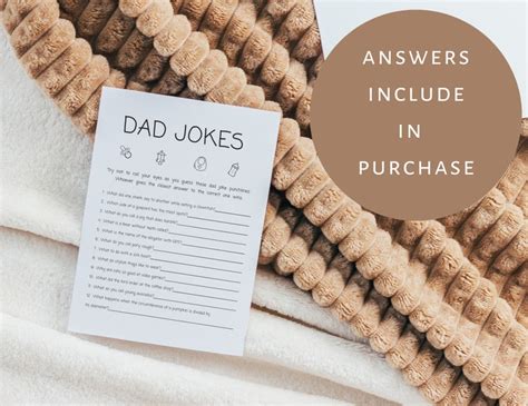 Dad Jokes Baby Shower Game Printable Minimalist Game Baby Shower
